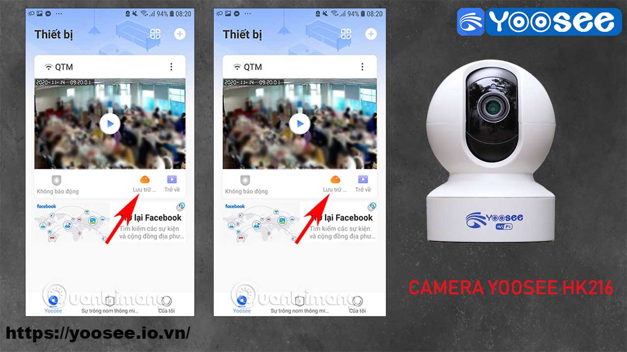 Cách xem lại camera Yoosee HK216 trên điện thoại