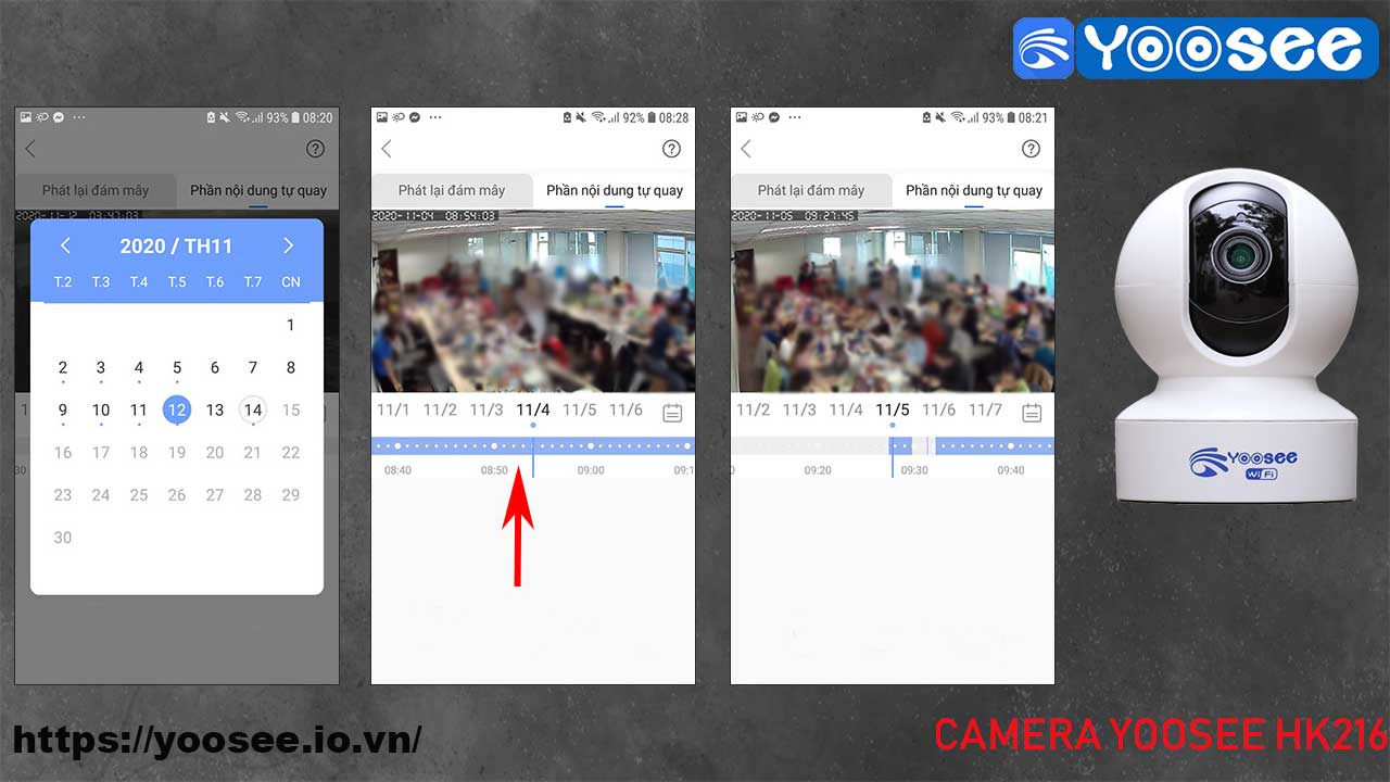 Cách xem lại camera Yoosee HK216 trên điện thoại